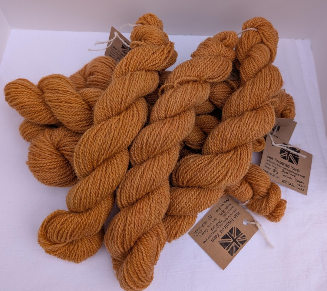 Onion Skin Naturally Dyed Shetland Wool, Ideal for Fairisle Knitting ...