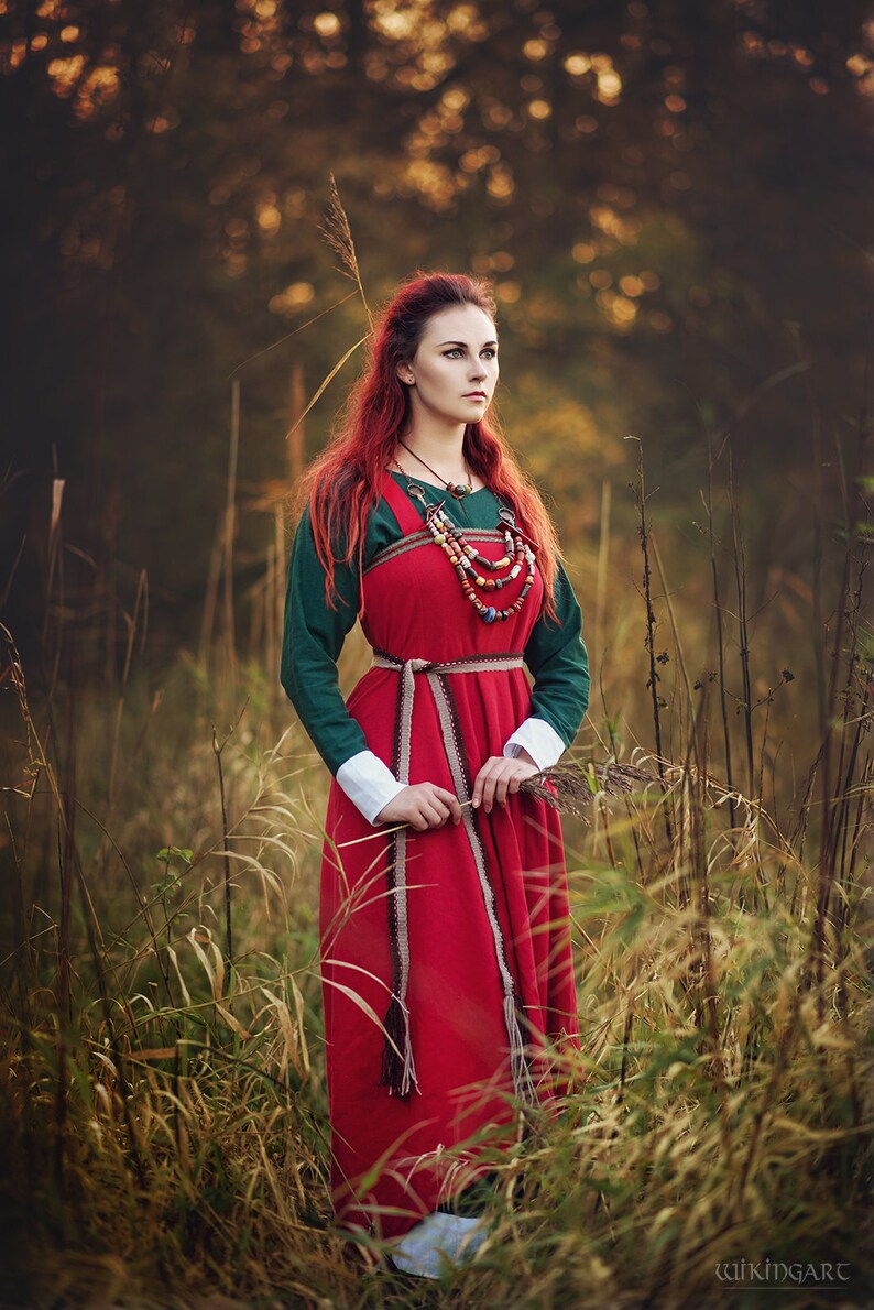 Linen Smokkr Early Medieval Slavic and Viking Linen Apron Dress for ...