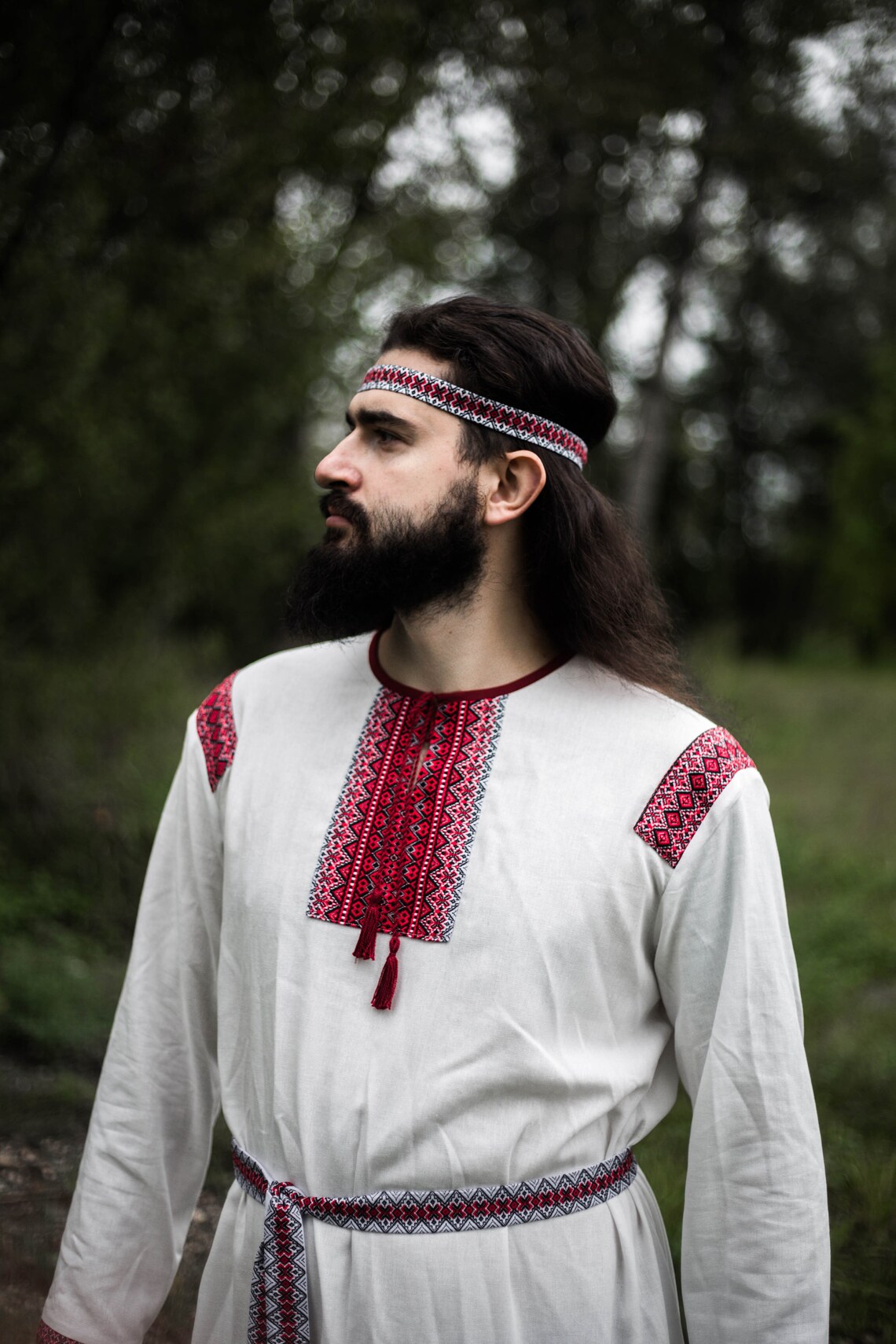 Linen Slavic Ritual Robe Ceremonial Tunic for Zhrets and - Etsy