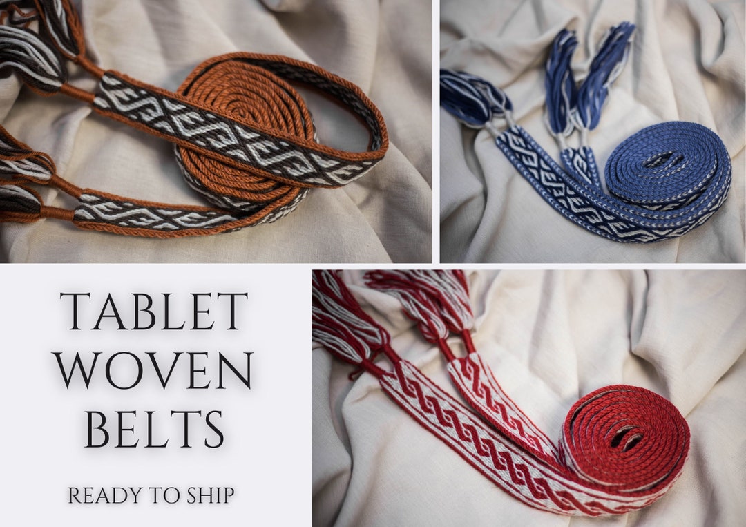 READY TO SHIP Woolen Tablet Woven Belt Decorative Belts for Vikings and ...