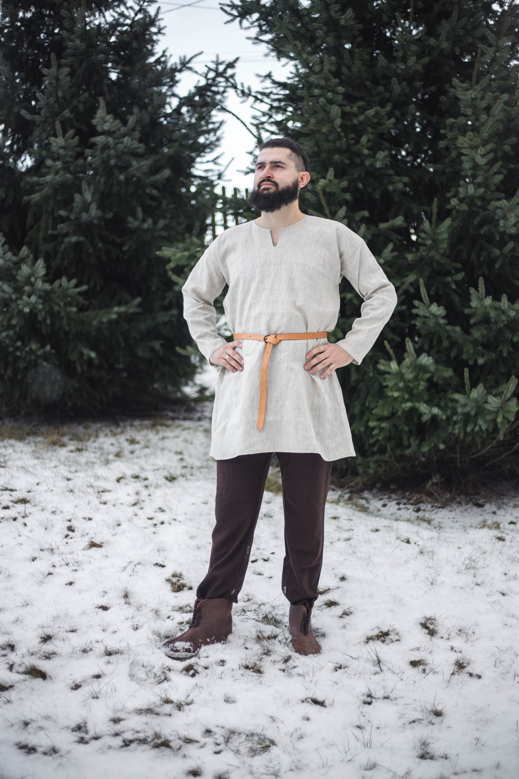Basic Medieval Reenactment Linen Shirt Viking and Slavic - Etsy