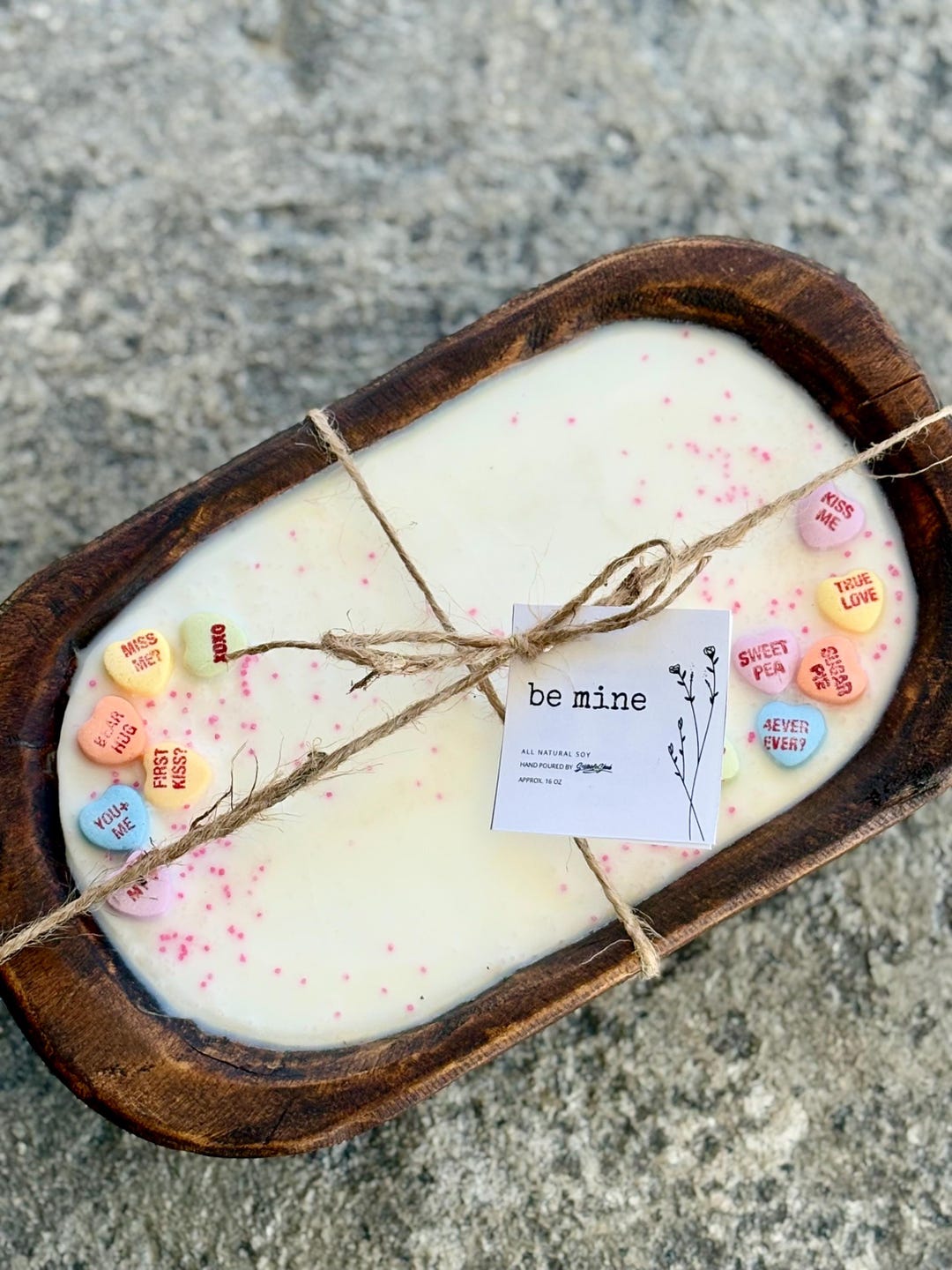 Be Mine Candle | Dough Bowl Candle | Valentines Gift | Soy Candle ...