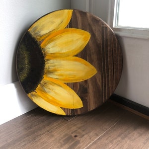 Sunflower Door Sign | Wreath | Front Door Décor | 15 Inch | Sunflowers ...