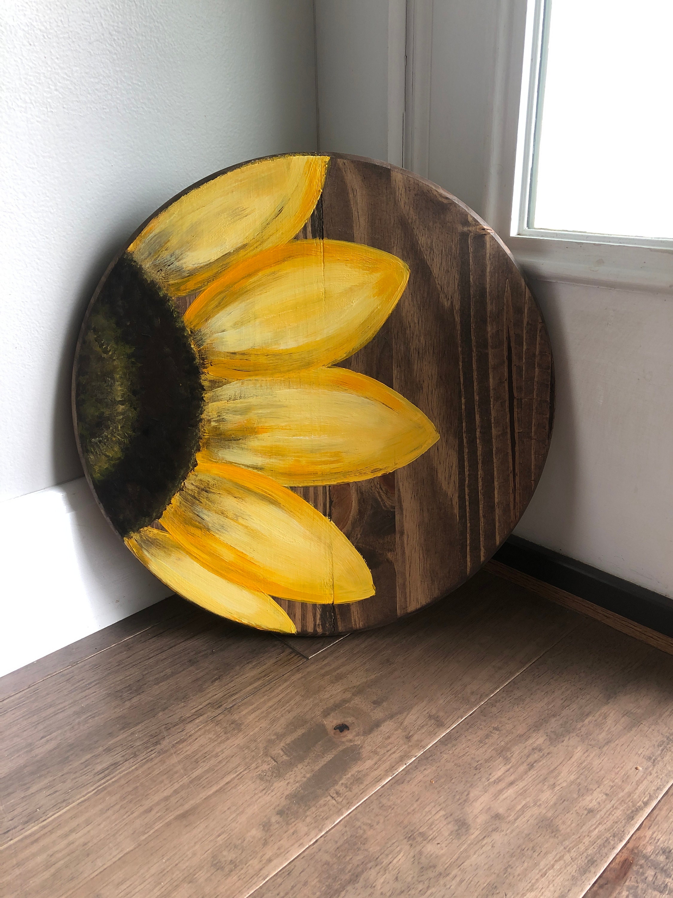 Sunflower Door Sign Wreath Front Door Décor 15 Inch - Etsy