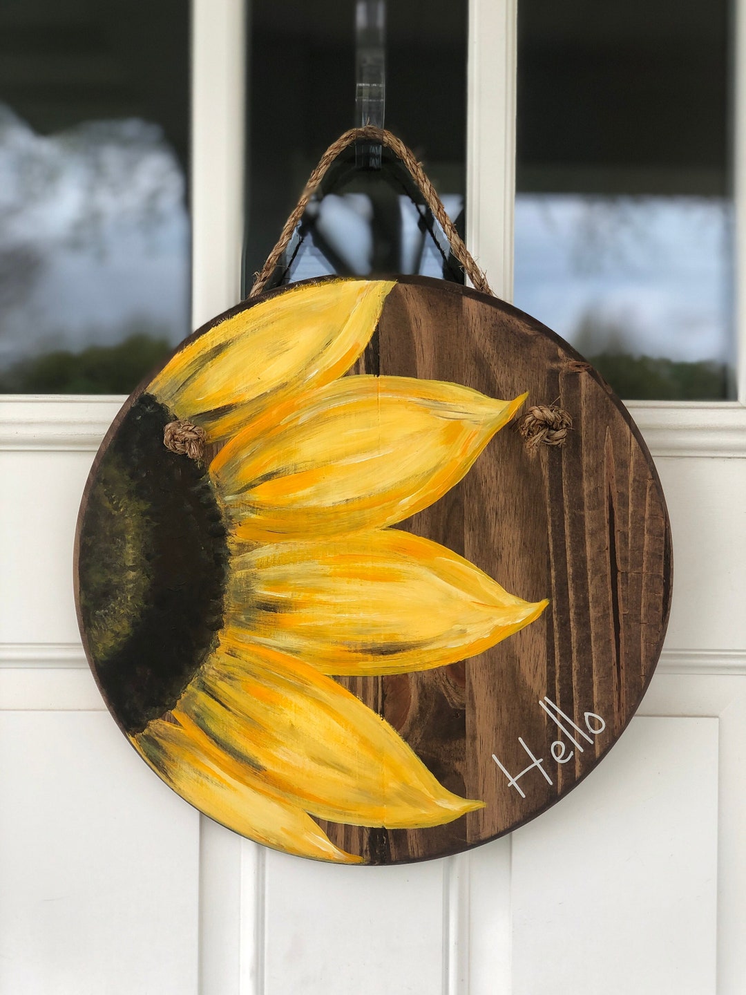 Sunflower Door Sign | Wreath | Front Door Décor | 15 Inch | Sunflowers ...