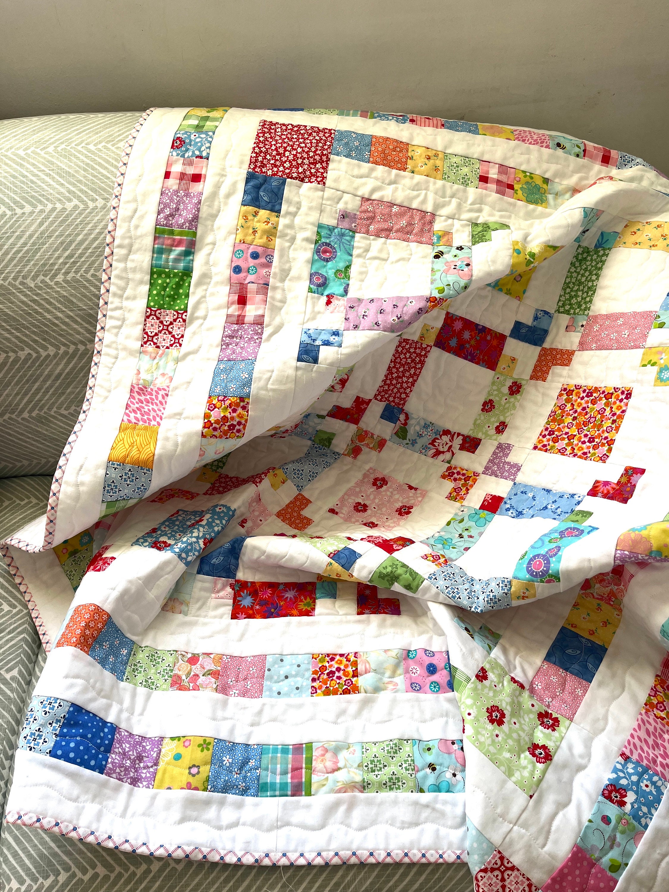 Pdf. 3 Sizes Quilt Pattern..car Seat/stroller Quilt..baby Quilt..kids Quilt/sofa Throw..ring ...