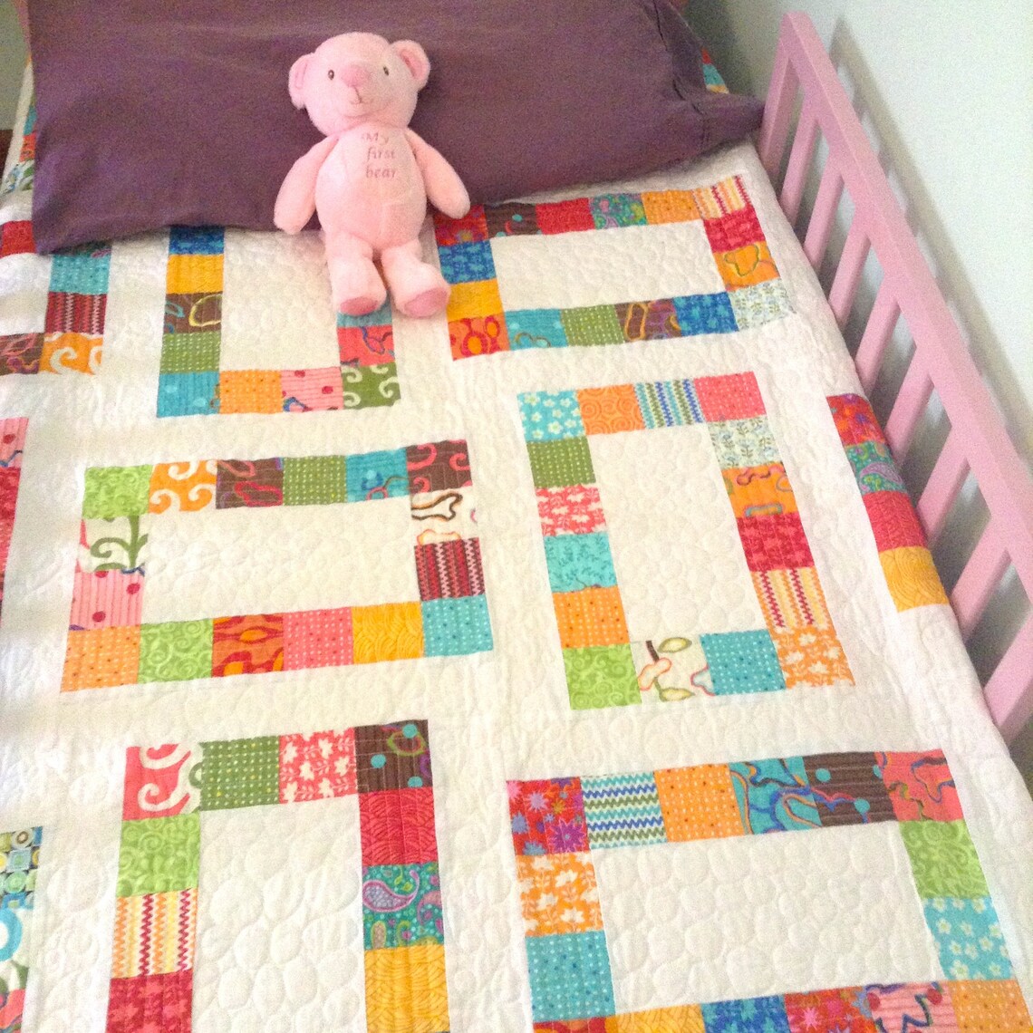 Pdf Kids Quilt Pattern..lap/throw Quilt Pattern..easy Quilt Pattern ...