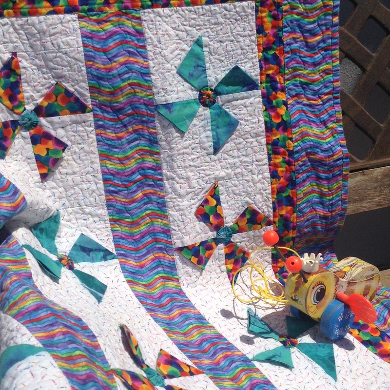 Pinwheel Baby Quilt - Etsy