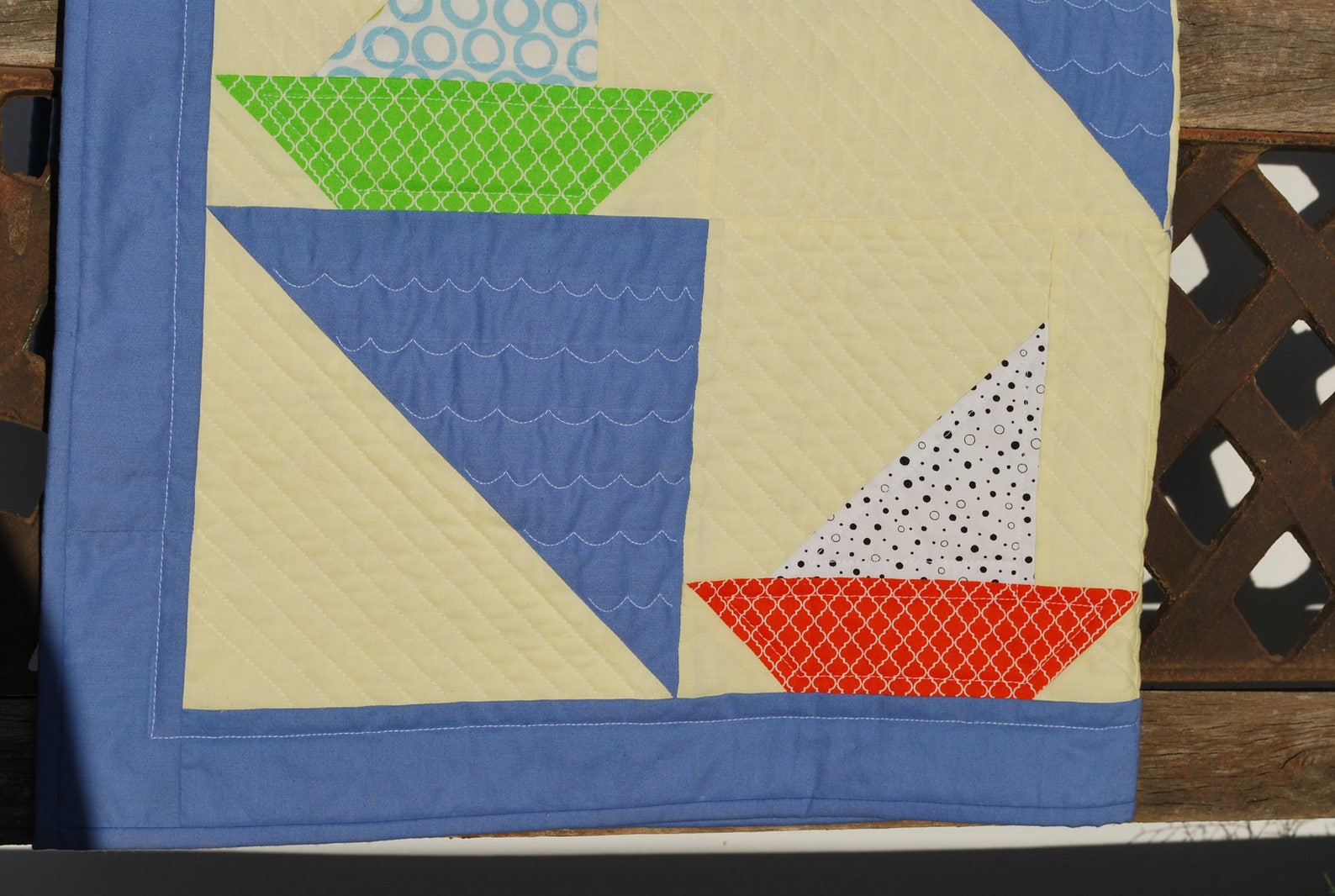 Pdf Baby Quilt Pattern...sailboat Quilt...quick and Easy...sailing ...