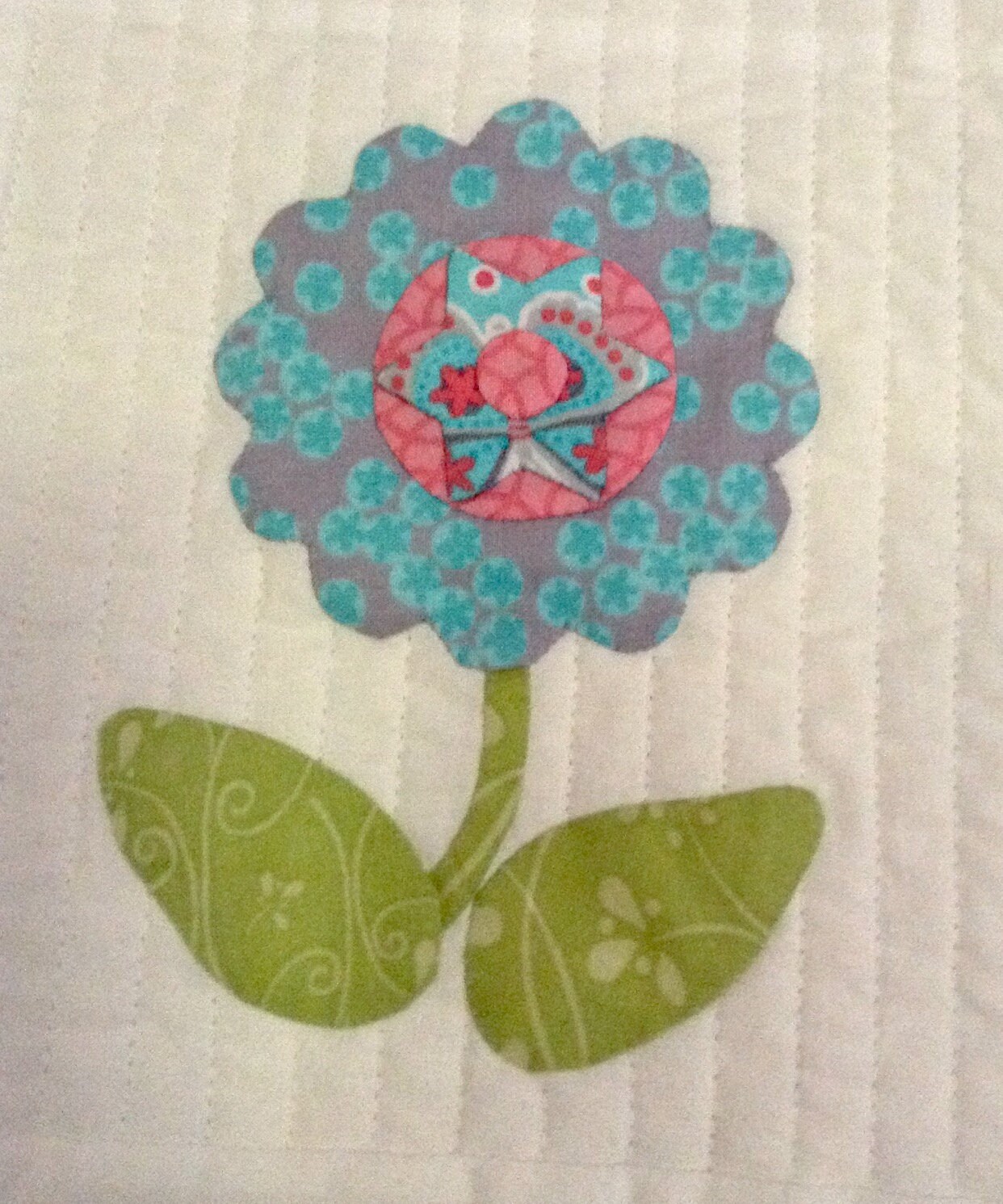 Pdf Applique Baby Quilt Pattern..pdf Applique Lap Quilt Pattern..flower ...