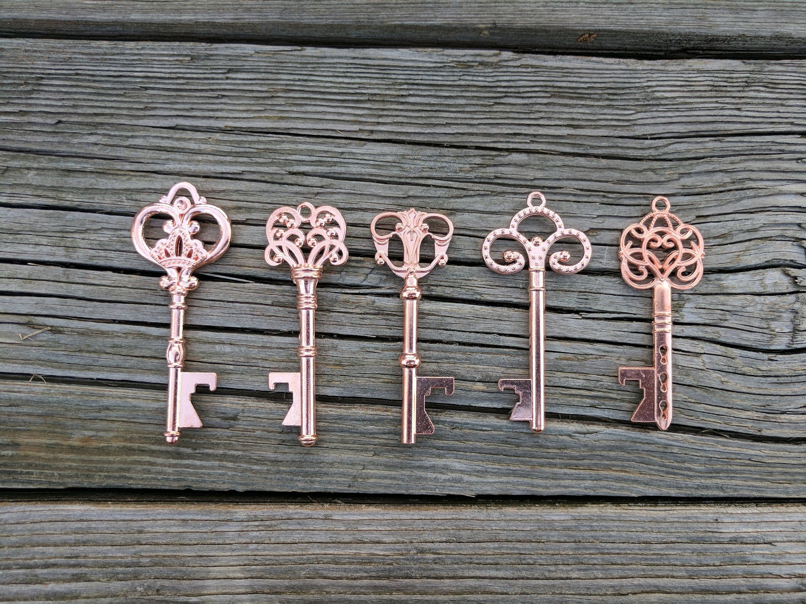 Rose Gold Wedding Decor, Rose Gold Favors, Rose Gold Keys, Rose Gold ...