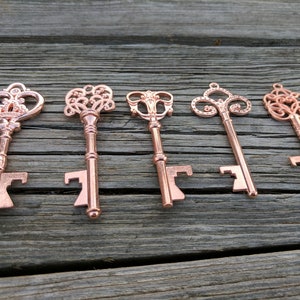 Rose Gold Wedding Decor, Rose Gold Favors, Rose Gold Keys, Rose Gold ...