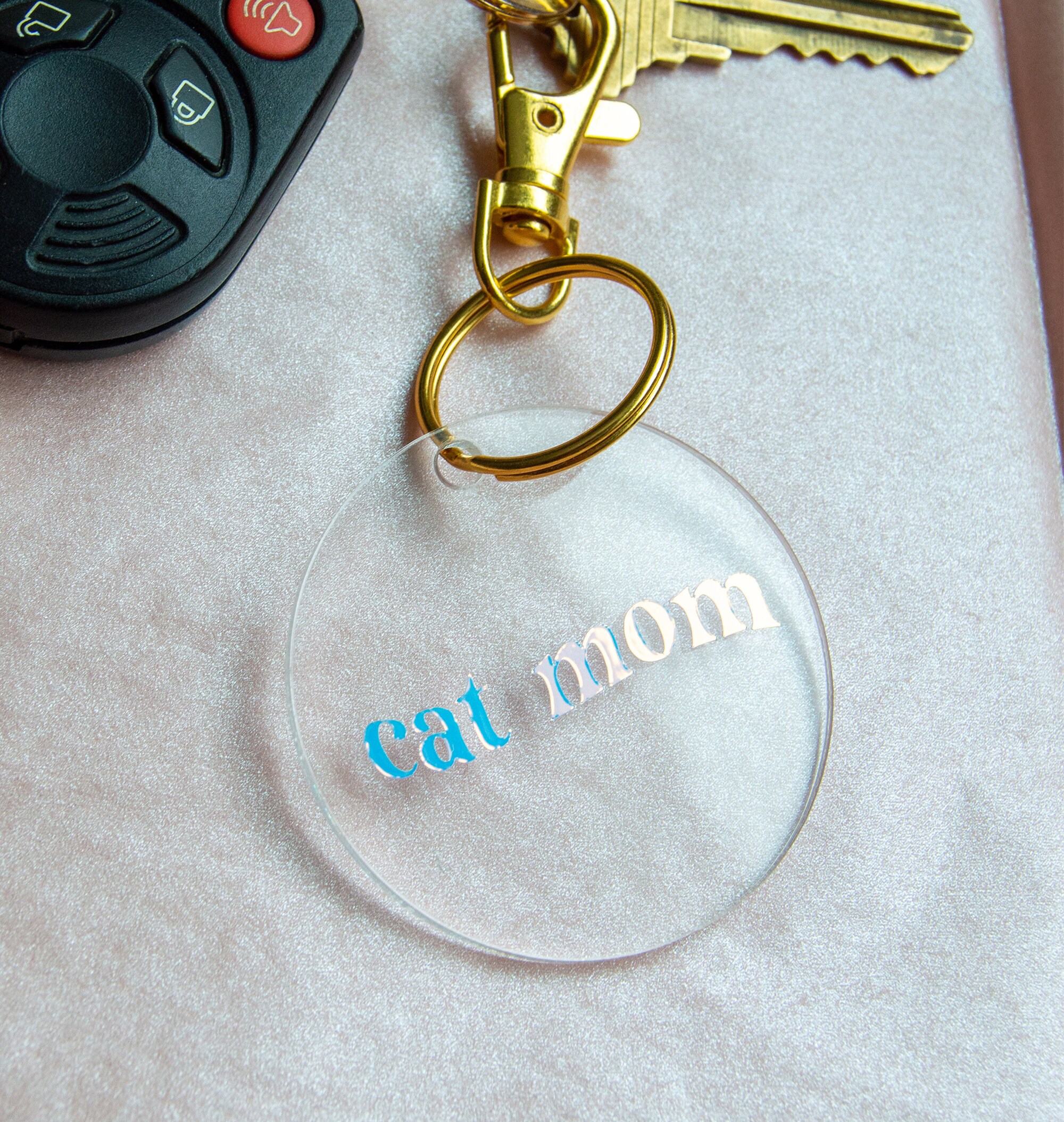 Customizable Acrylic Keychain - Mama, Dog Mom, Cat Mom, Plant Mom - Etsy