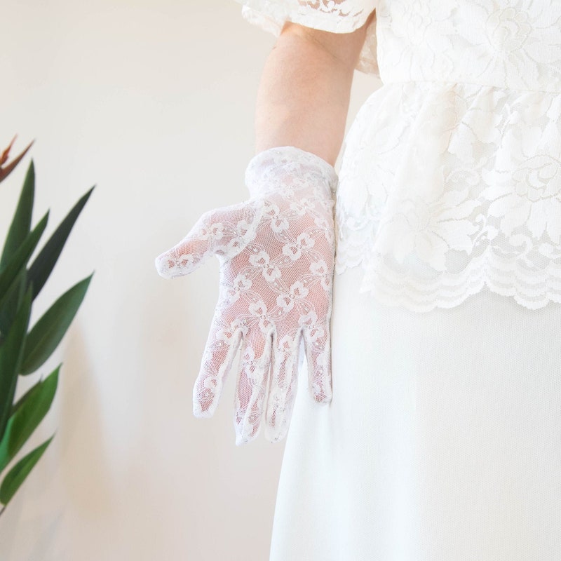 Ivory Satin Bridal Gloves - Etsy