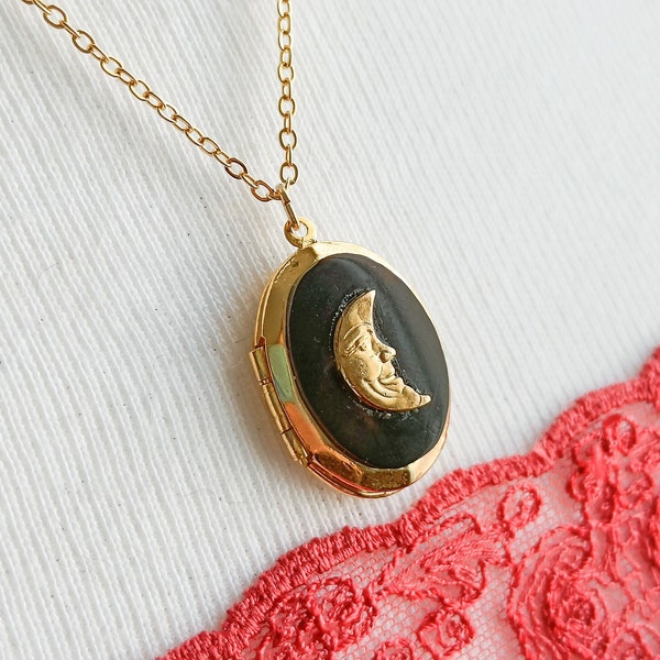 Gold Locket Necklace - Etsy