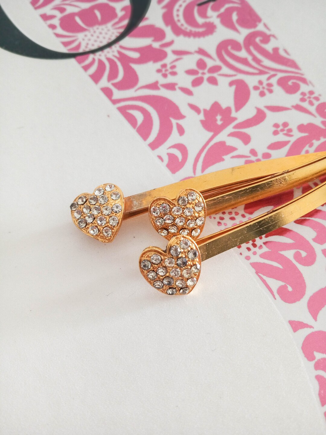 80s Victorian Edwardian Bobby Pins, NEVER USED Gold Bobby Pins With ...