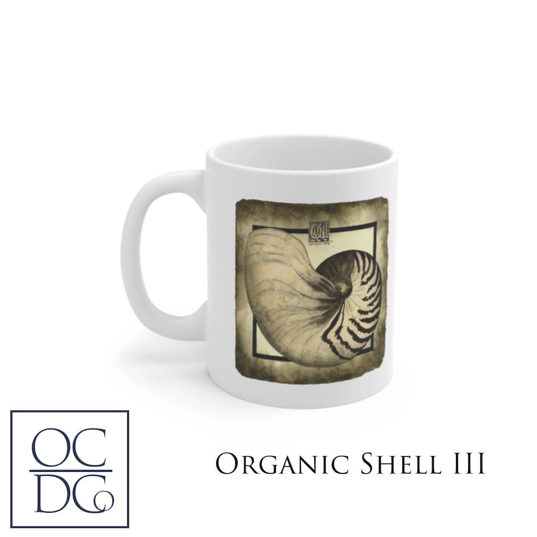 Set of 6 Coastal Mugs - Sold Separately, Neutral Color Coastal Coffee ...