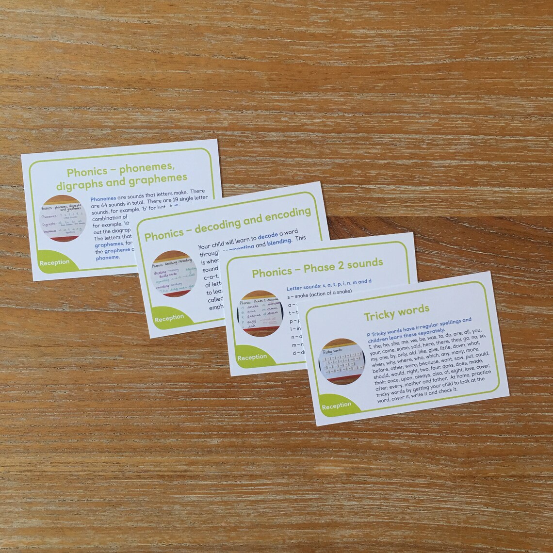 Reception English Cards - Etsy UK