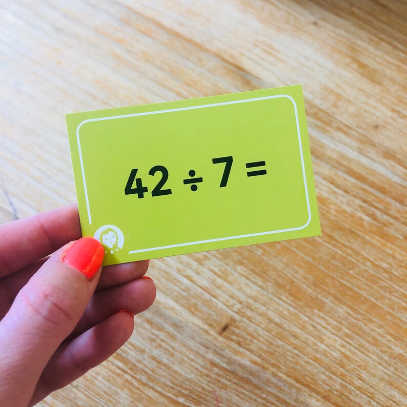 Division Facts Flashcards - Etsy UK