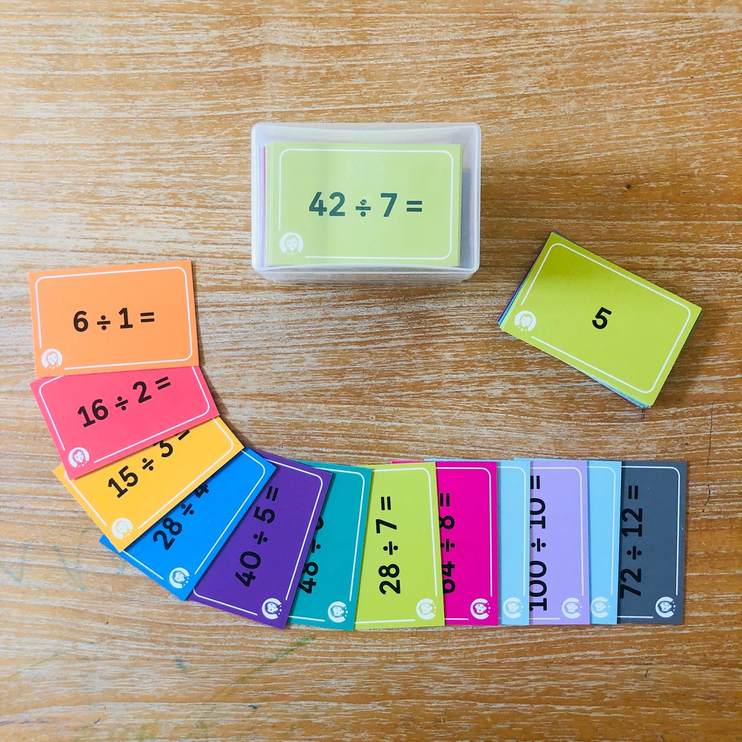 Division Facts Flashcards - Etsy UK