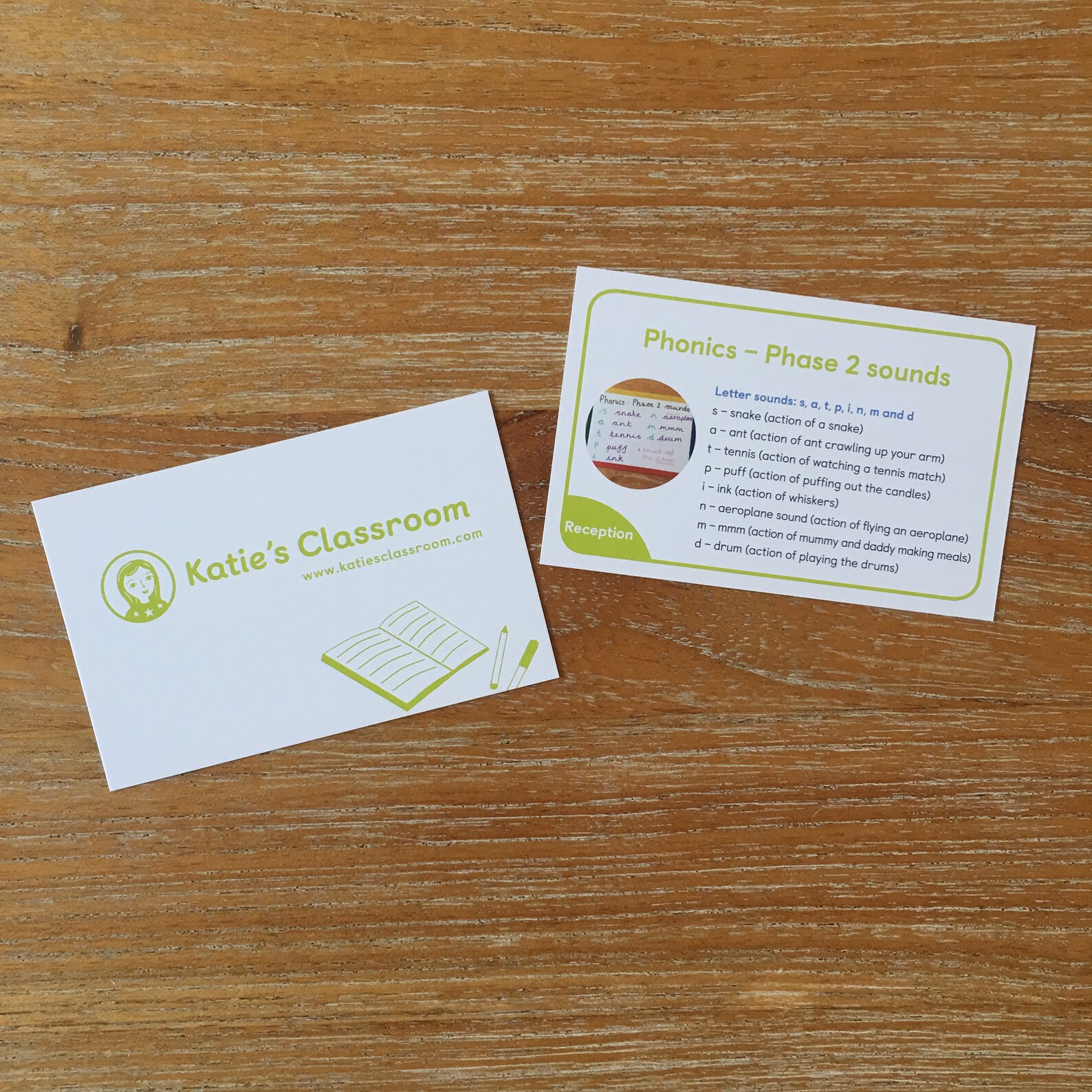 Reception English Cards - Etsy UK