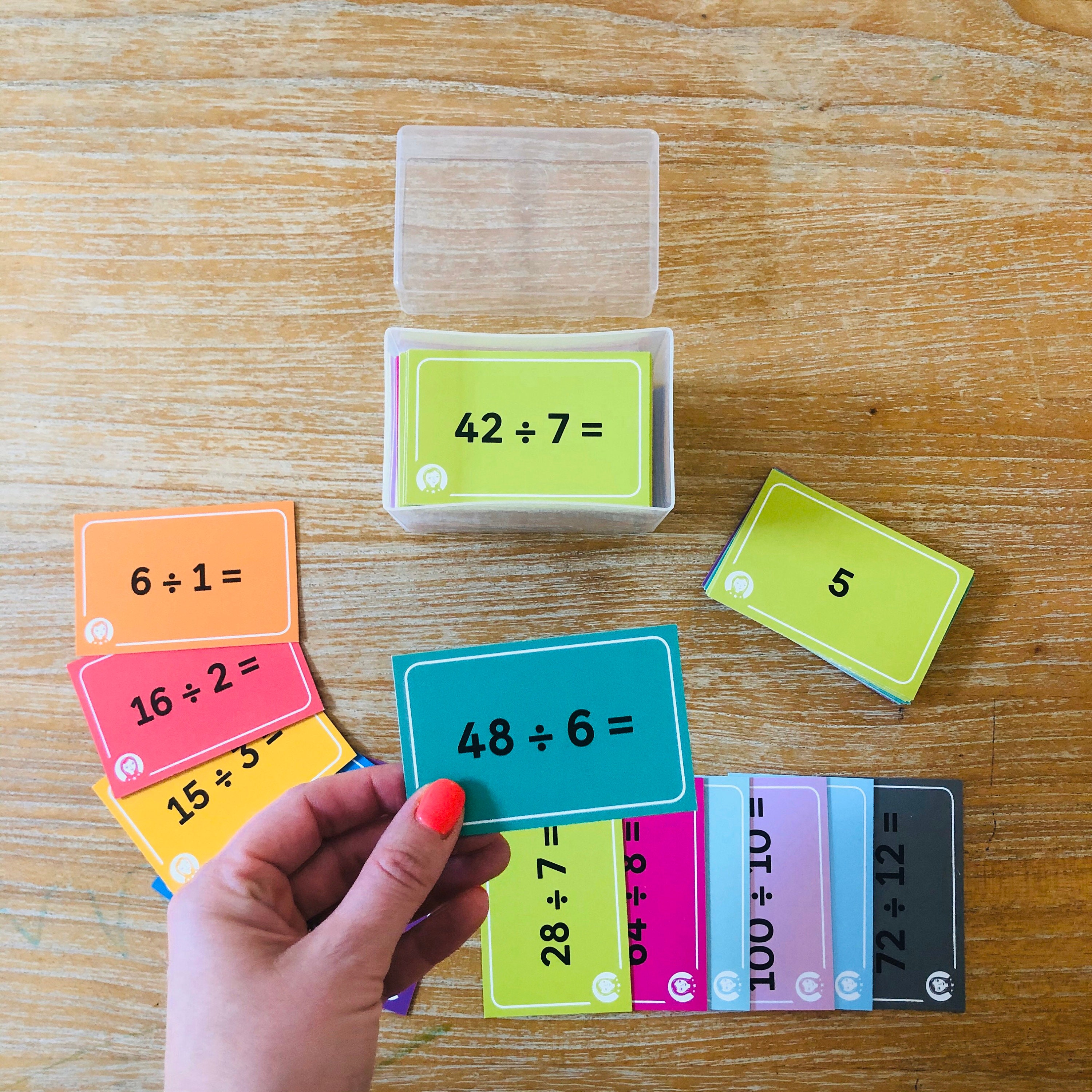 Division Facts Flashcards - Etsy UK