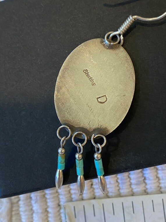 Sterling Earring Native American Signed (Sale Price) - Gem