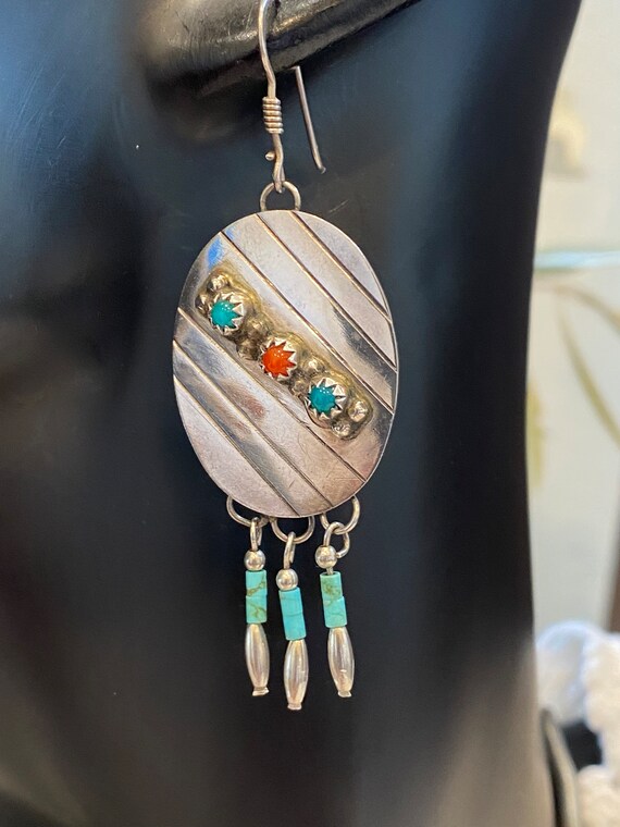 Sterling Earring Native American Signed (Sale Price) - Gem