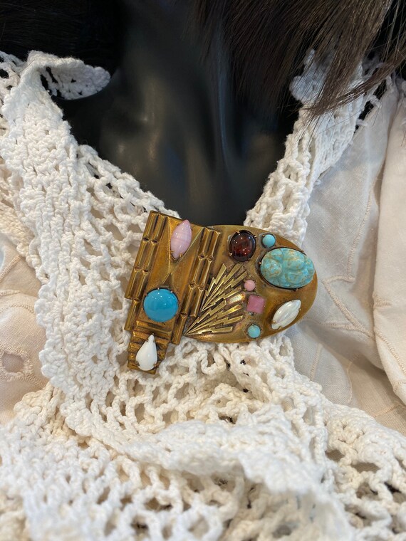 Deco Brass Pin "Jewel" - Gem