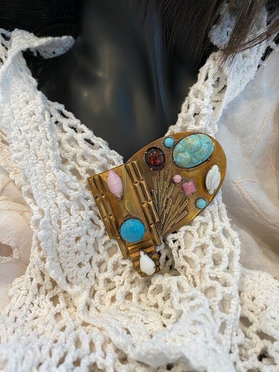 Deco Brass Pin "Jewel" - Gem