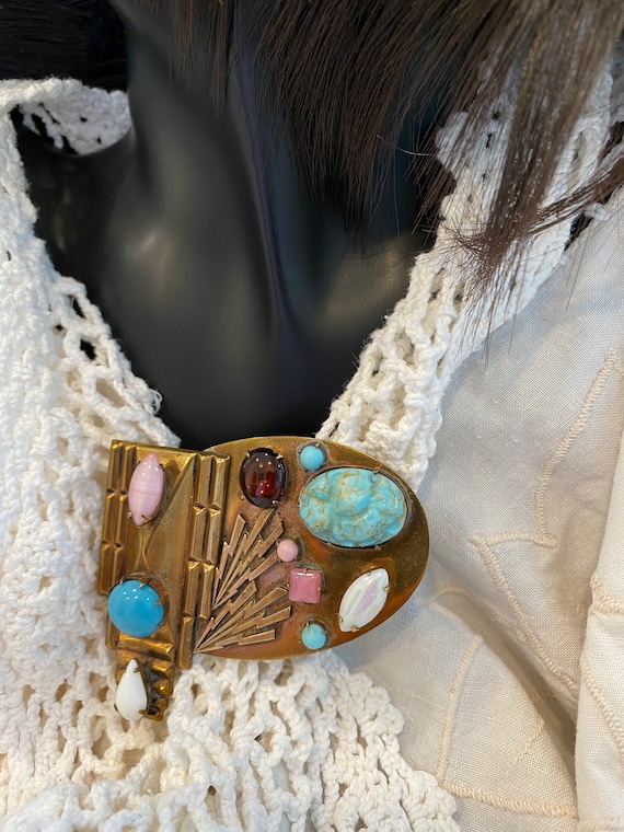 Deco Brass Pin "Jewel" - Gem