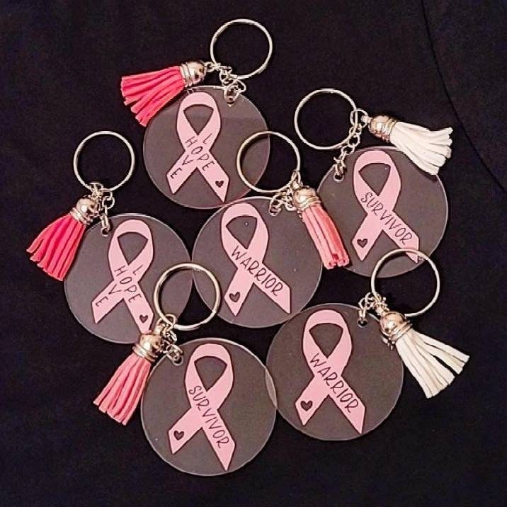 Breast Cancer Awareness Keychains - Etsy