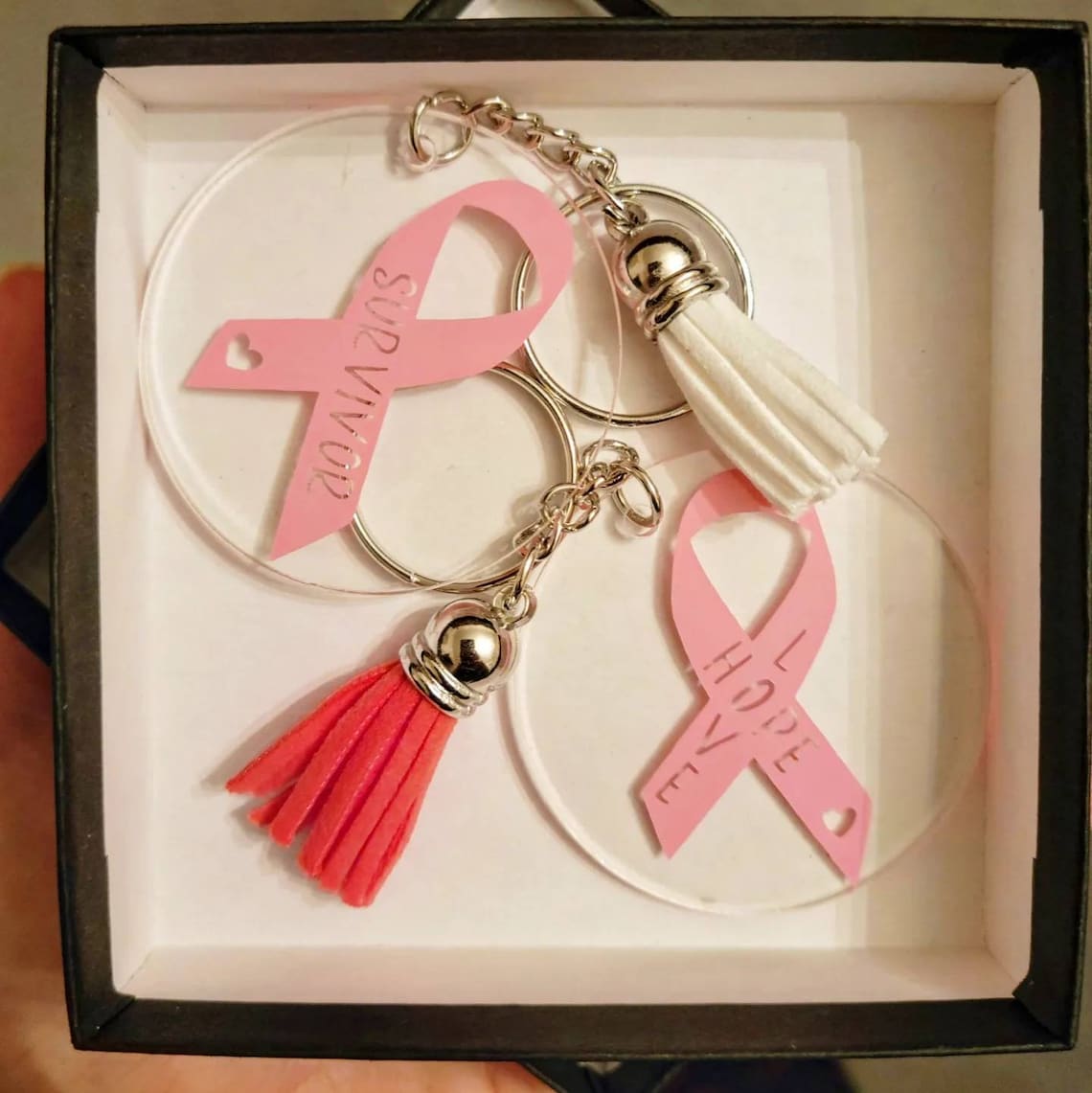 Breast Cancer Awareness Keychains - Etsy
