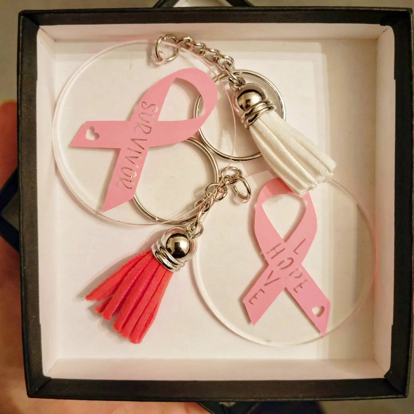 Breast Cancer Awareness Keychains - Etsy