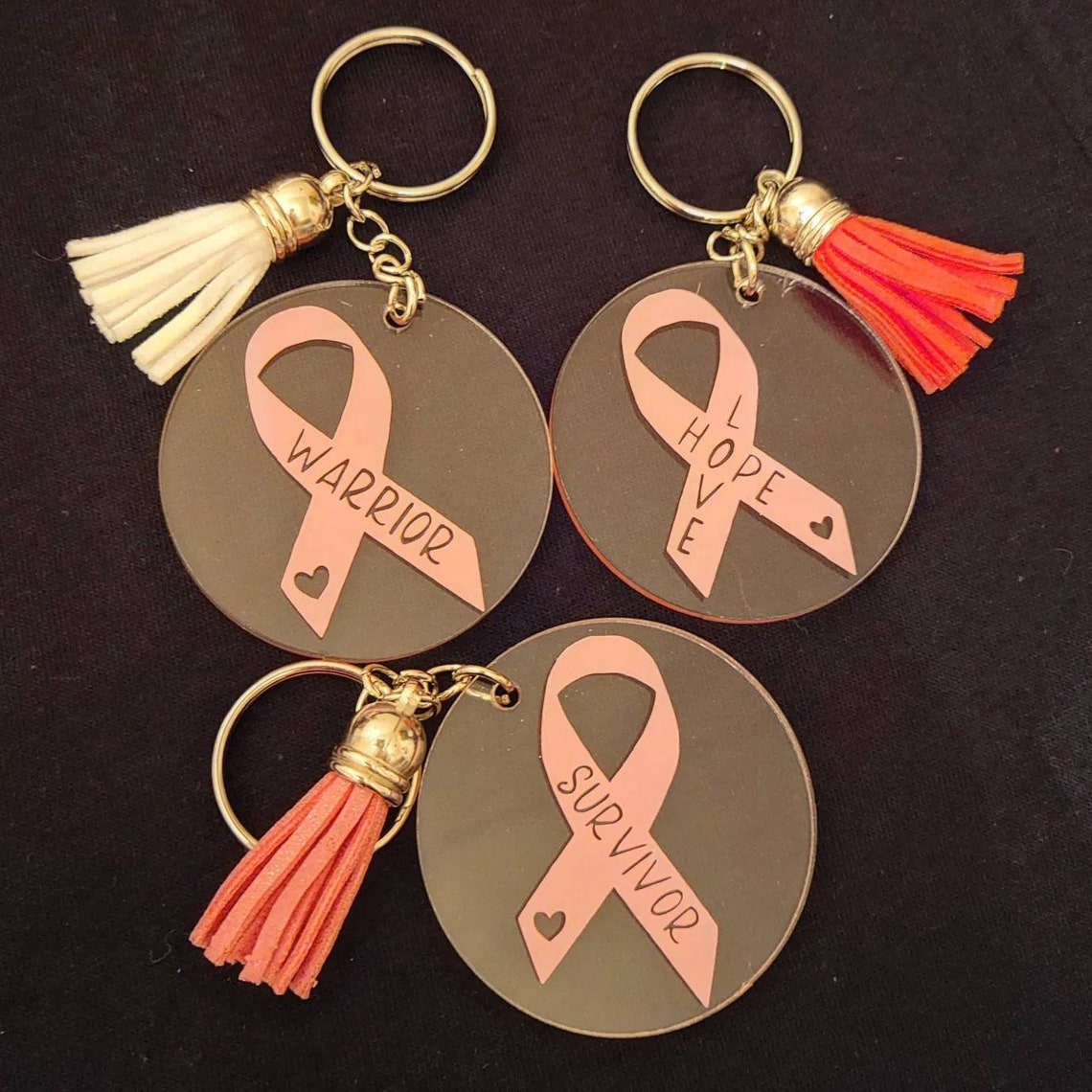 Breast Cancer Awareness Keychains - Etsy