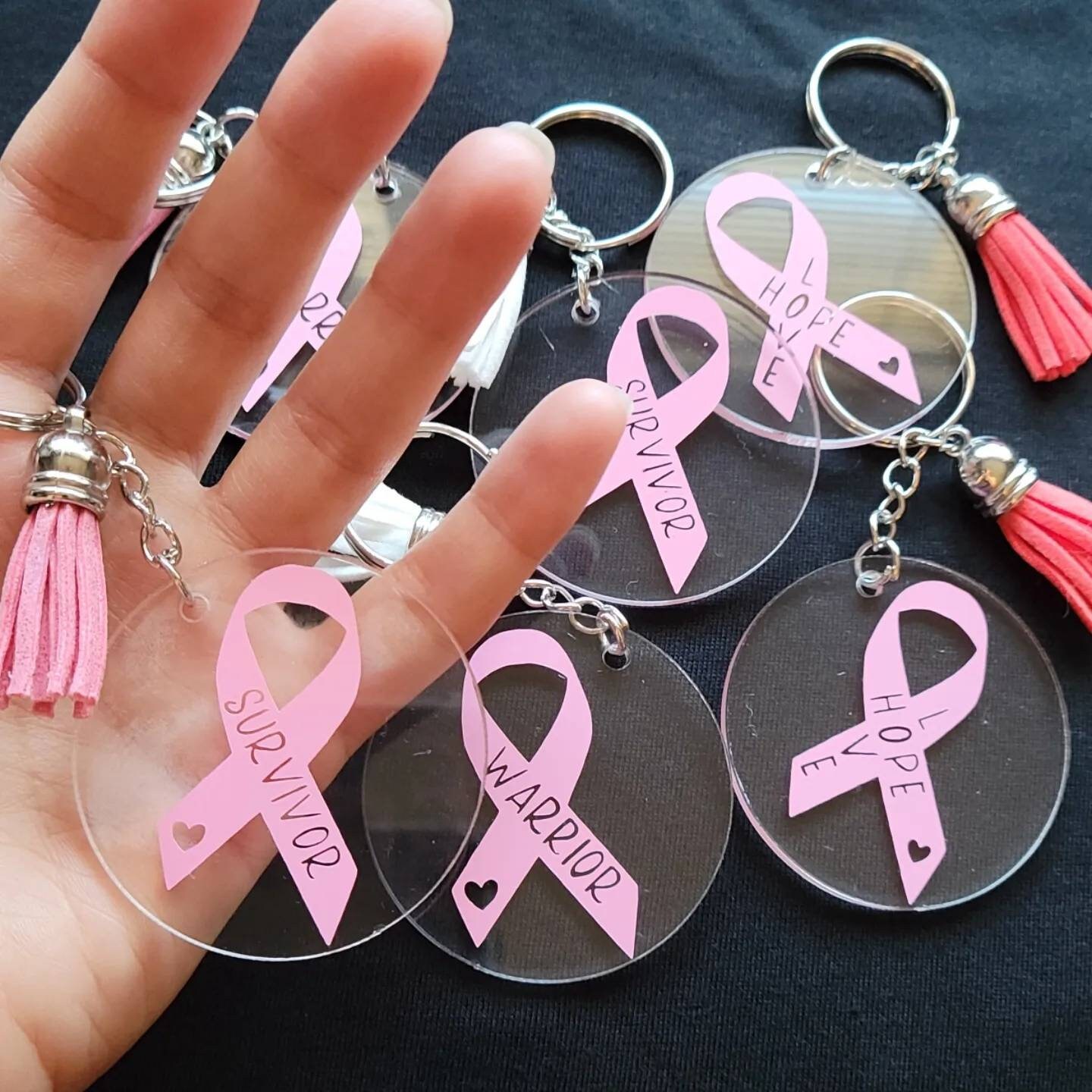 Breast Cancer Awareness Keychains - Etsy