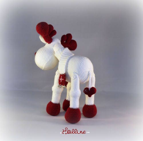 PDF Pattern Rudolph the Reindeer, English, Dutch and German, Amigurumi ...