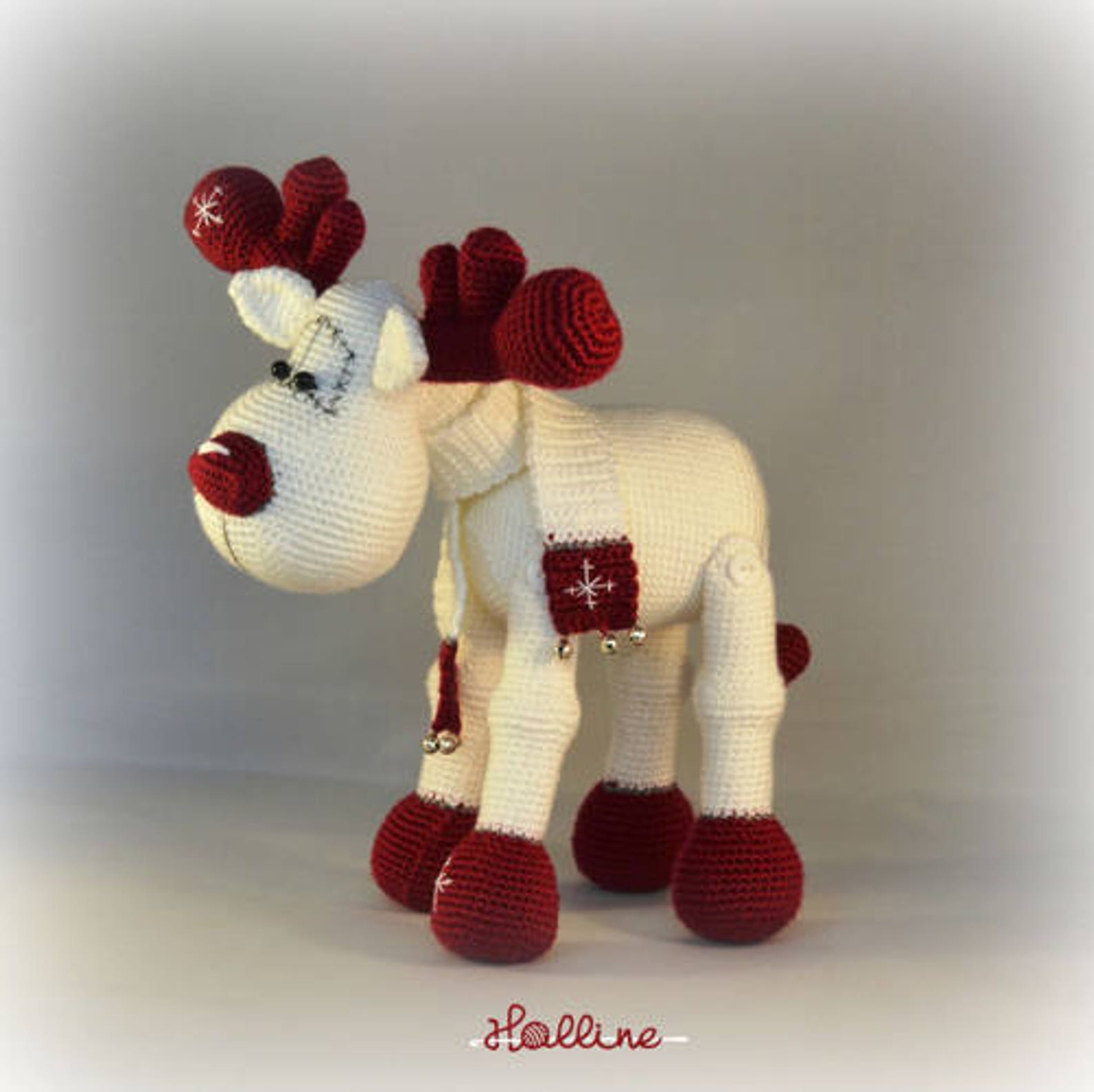 PDF Pattern Rudolph the Reindeer, English, Dutch and German, Amigurumi ...