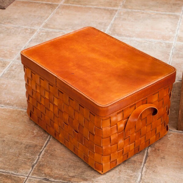Leather Storage Box - Etsy
