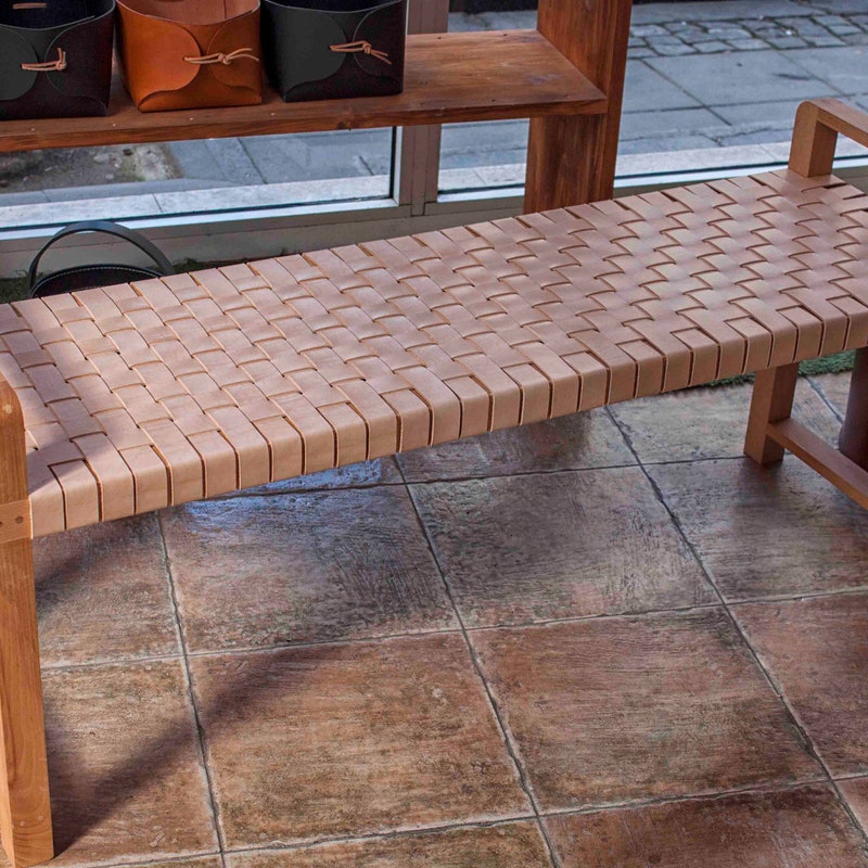 Leather Bench - Etsy