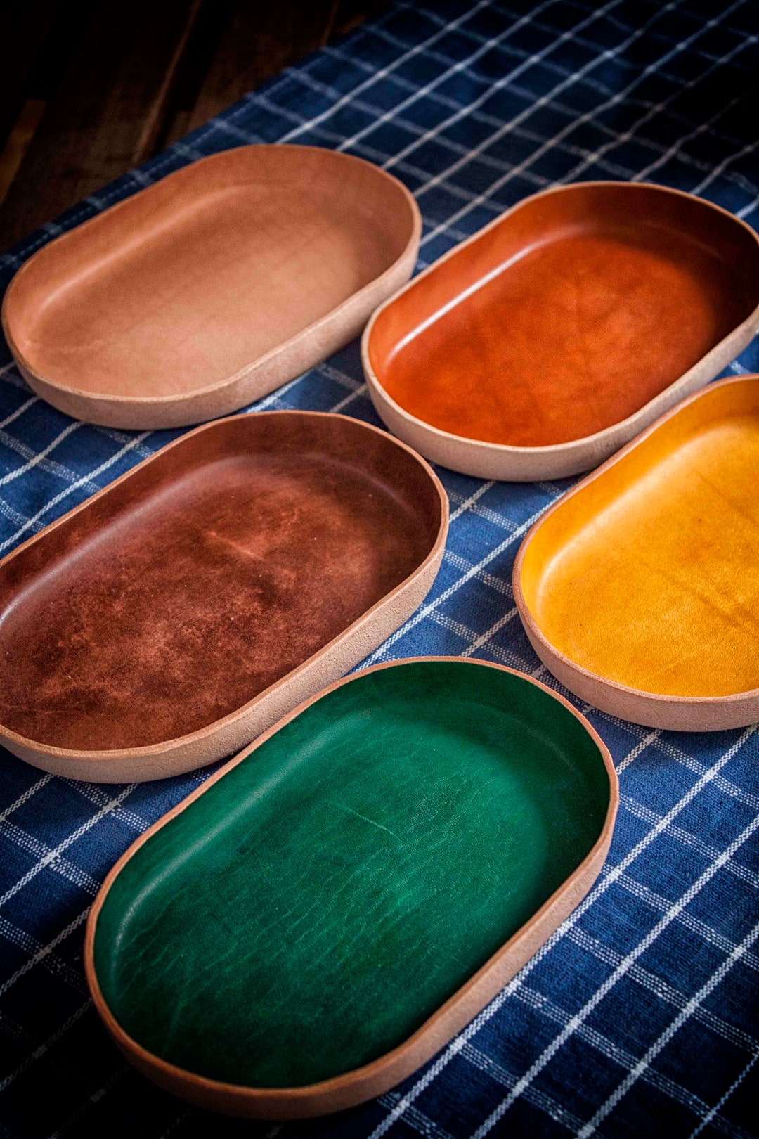 Mens Catch All Tray, Leather Accessories for Him, Leather Small Desk ...