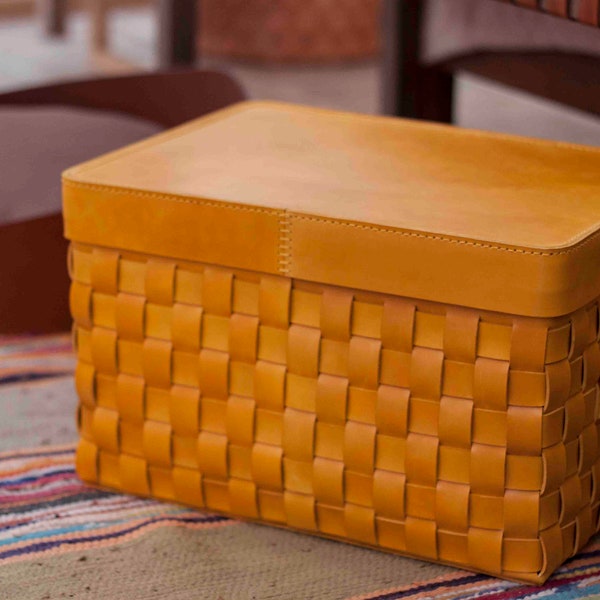 Leather Storage Box - Etsy