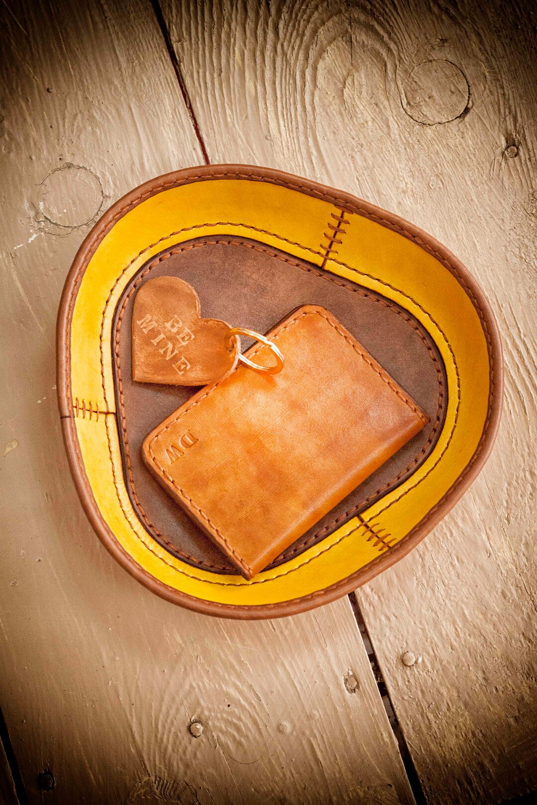 Triangle Catch All Tray, Leather Valet Tray, Remote Control Holder ...