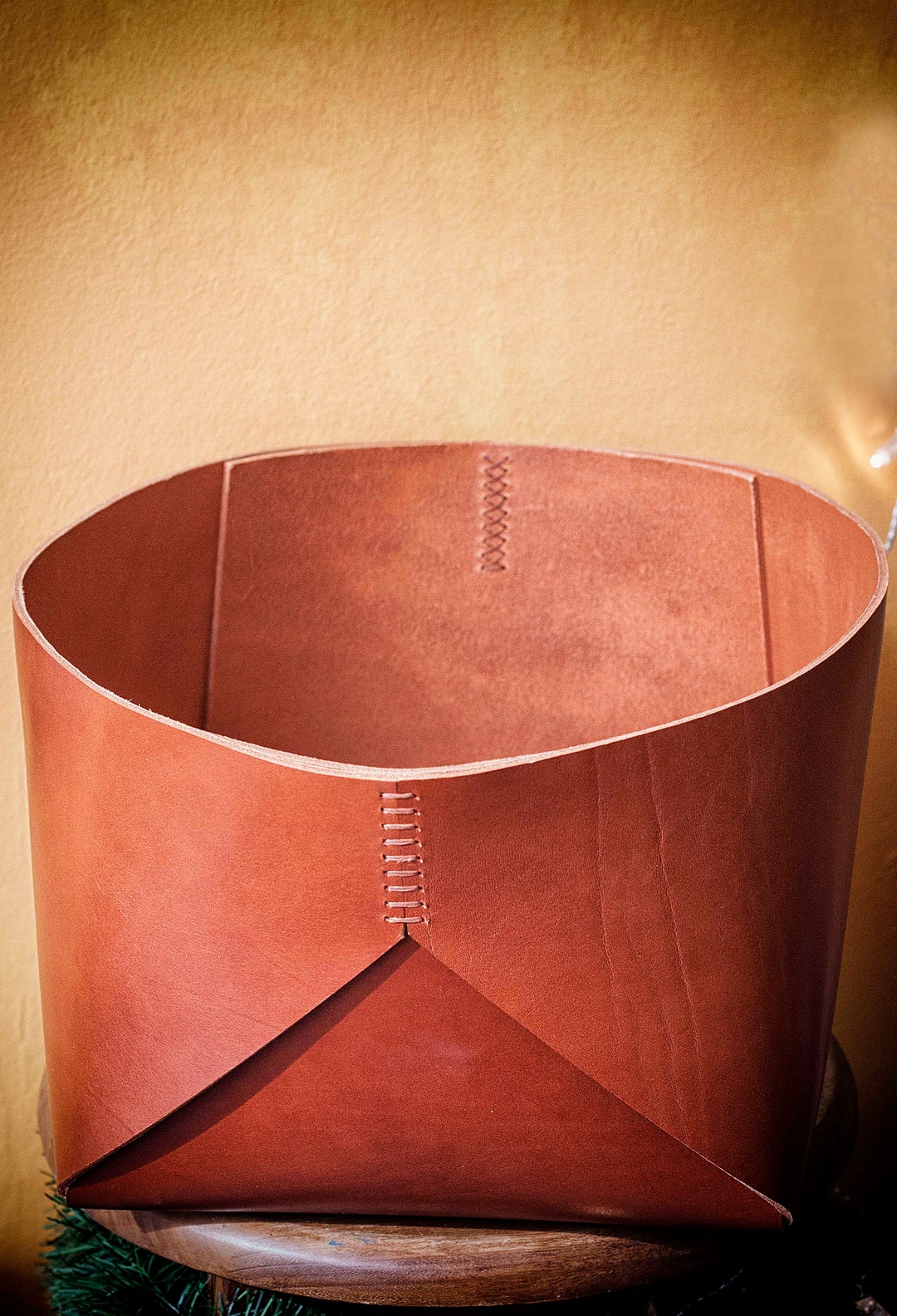 Leather Storage Bin, Storage Organization, Leather Basket, Hosting ...