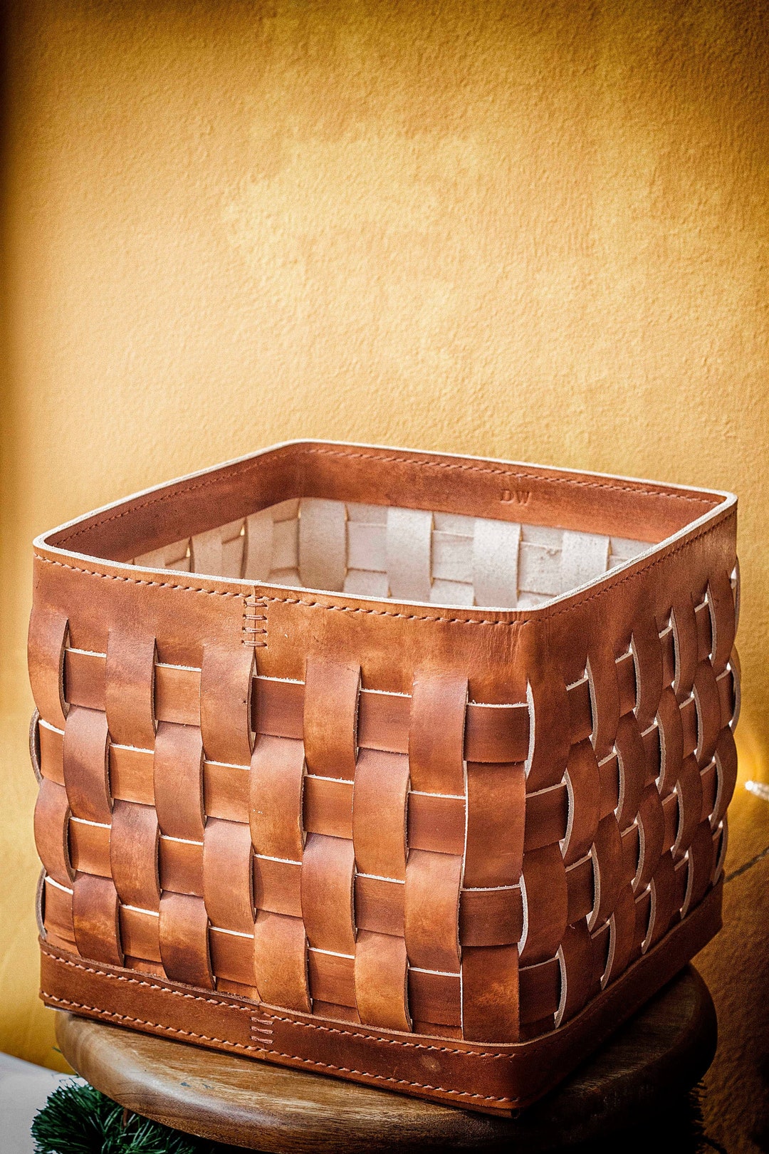 Woven Leather Baskets, Large Storage Bins, Storage Organization, Home ...