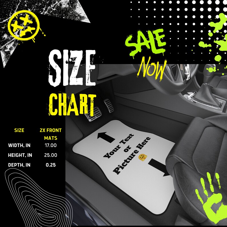 Custom Car Mats (2x Front), Personalized Car Mats, Customized Car Mats ...