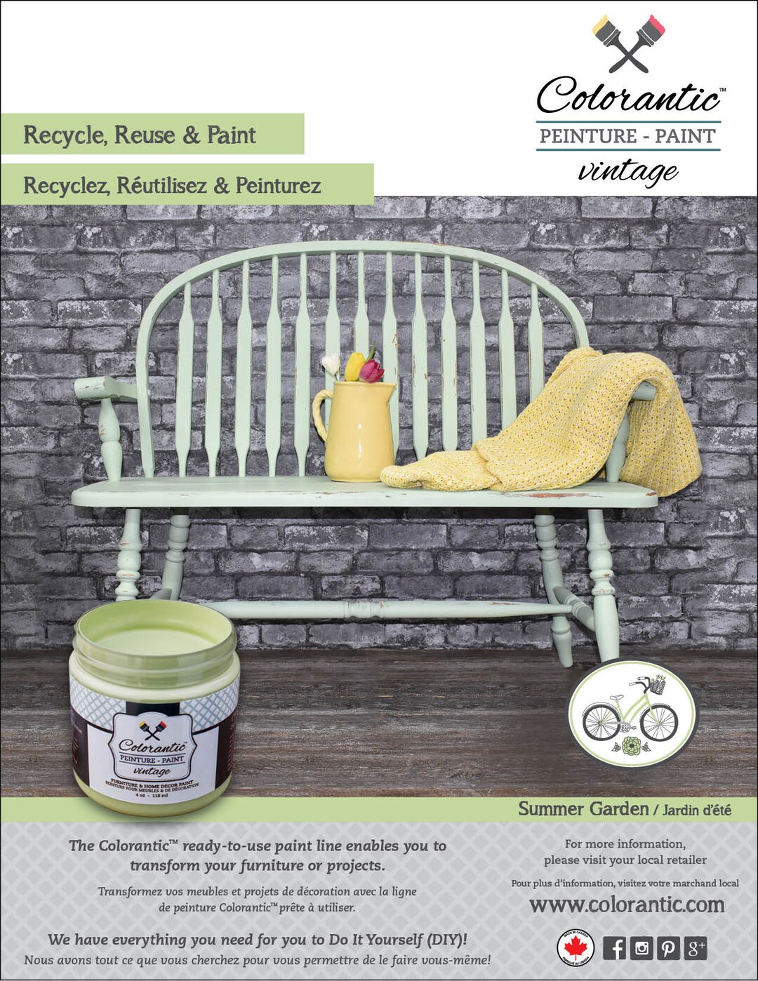 Light Green Summer Garden Chalk Based Paint for Furniture and Home ...