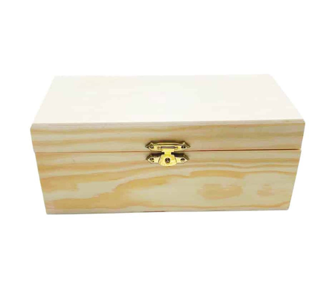 WOOD BOX With LATCH Small Rectangular Wood Box With Latch - Etsy