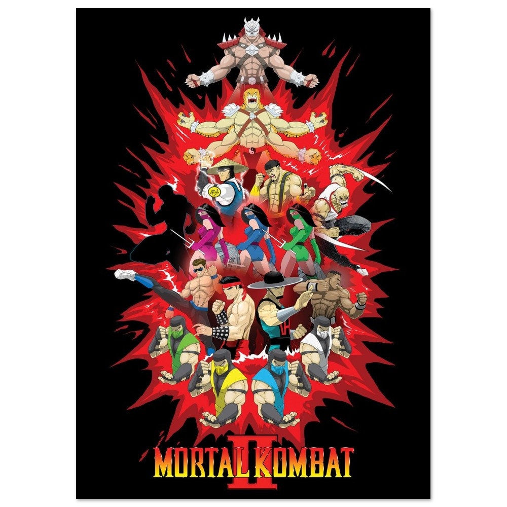 Mortal Kombat II - Character Poster - Etsy