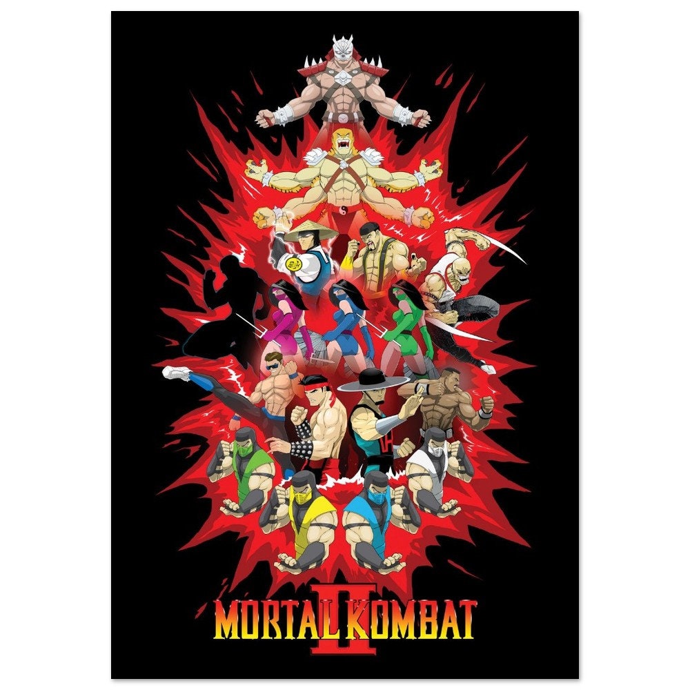 Mortal Kombat II - Character Poster - Etsy